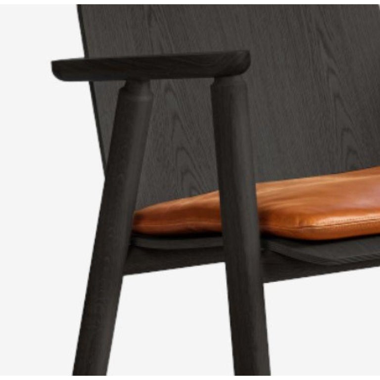 Valo Lounge Chair, Black with Natural Leather by Made by Choice For ...