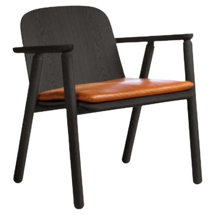 Pepe Chair in Black Leather by Raffaella Mangiarotti For Sale at 1stDibs