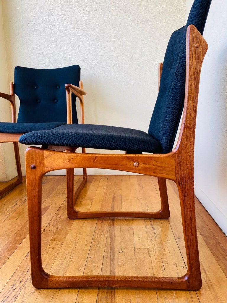 Vamdrup Stolefabrik Vintage Set of 4 Teak Dining Chairs For Sale at 1stDibs