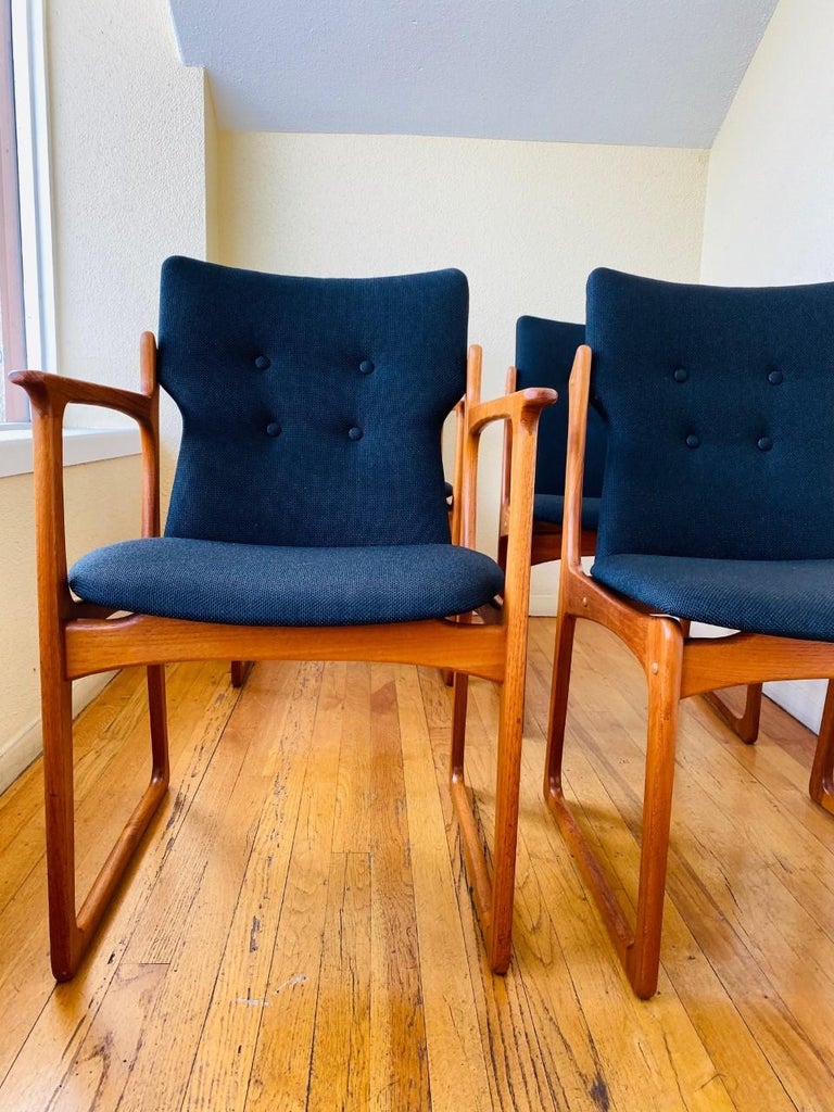 Vamdrup Stolefabrik Vintage Set of 4 Teak Dining Chairs For Sale at 1stDibs