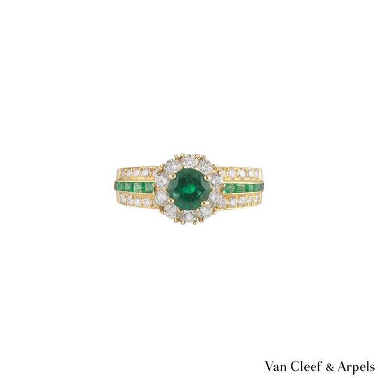 Van Cleef and Arpels Emerald and Diamond Ring at 1stDibs | van cleef ...