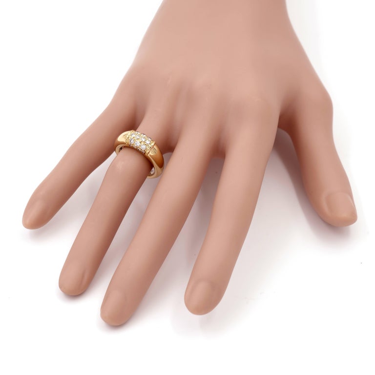 Van Cleef and Arpels Philippine Diamond Dome Yellow Gold Ring For Sale ...