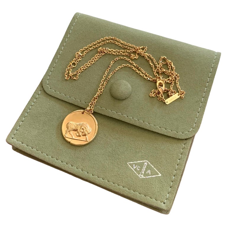 Van Cleef and Arpels 18K Yellow Gold Chain and Medal Arietis, 'Aries ...