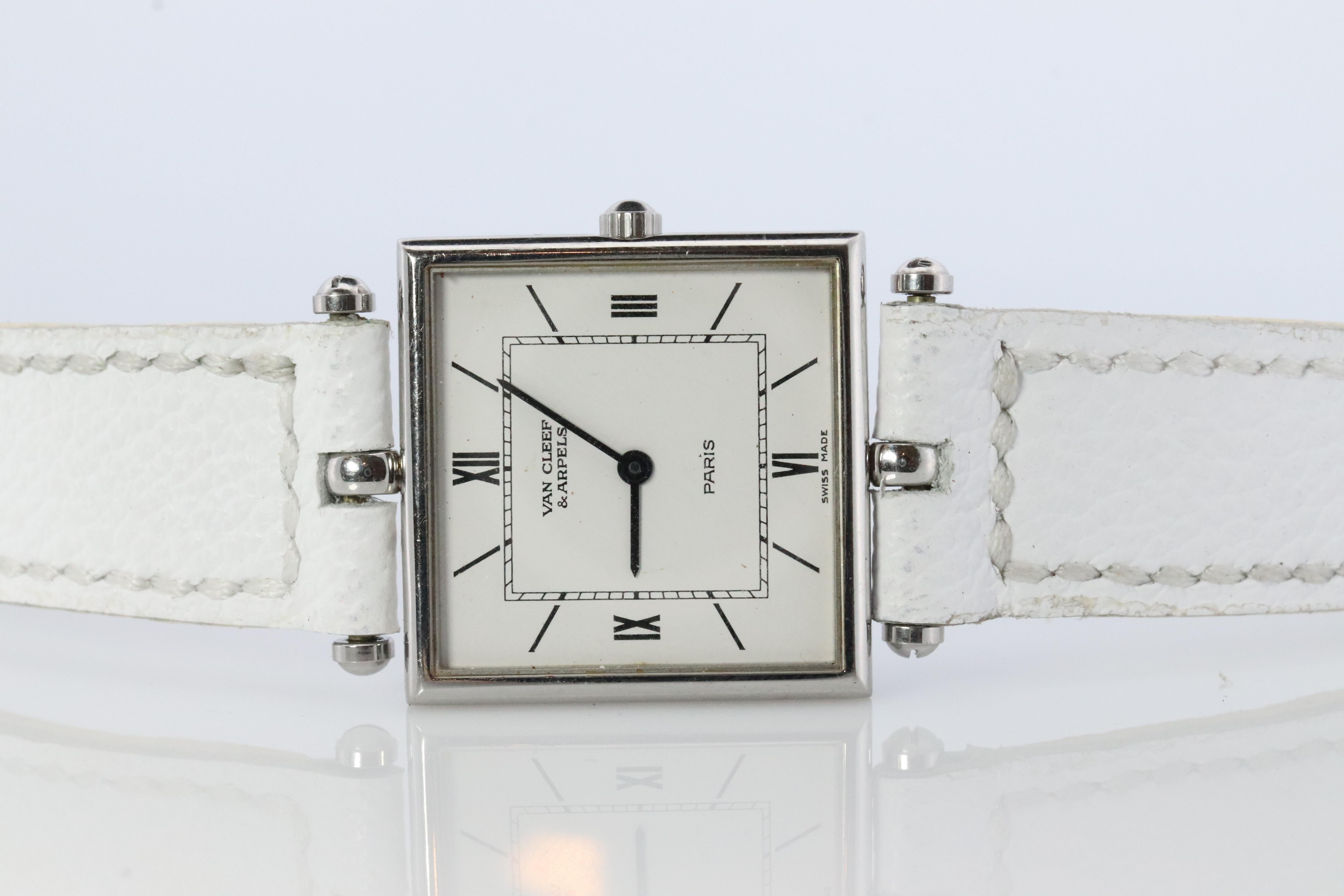 Van Cleef and Arpels 53142 watch. Pierre Arpels Square 26mm wristwatch ...
