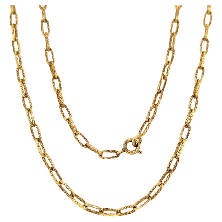 Van Cleef and Arpels Iconic Gold Link Chain Necklace Estate Fine ...