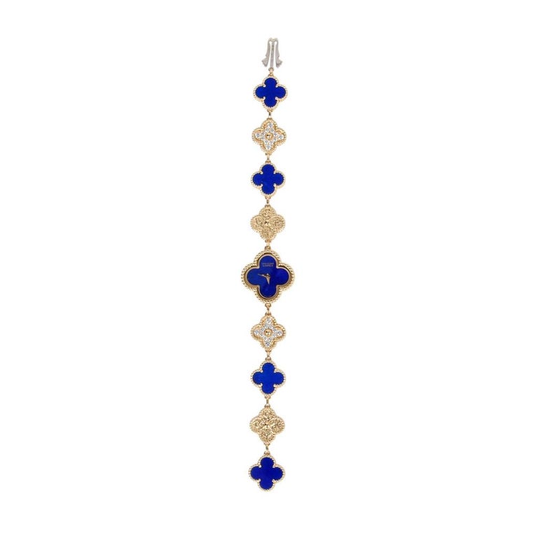 Van Cleef and Arpels Lapis Lazuli / Diamond Sweet Alhambra Watch ...