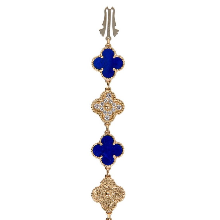 Van Cleef and Arpels Lapis Lazuli / Diamond Sweet Alhambra Watch ...