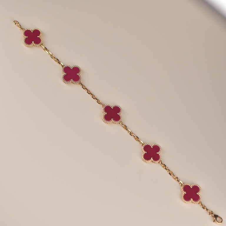 Van Cleef and Arpel Raspberry Pink Sèvres Porcelain 18k Pink Gold ...