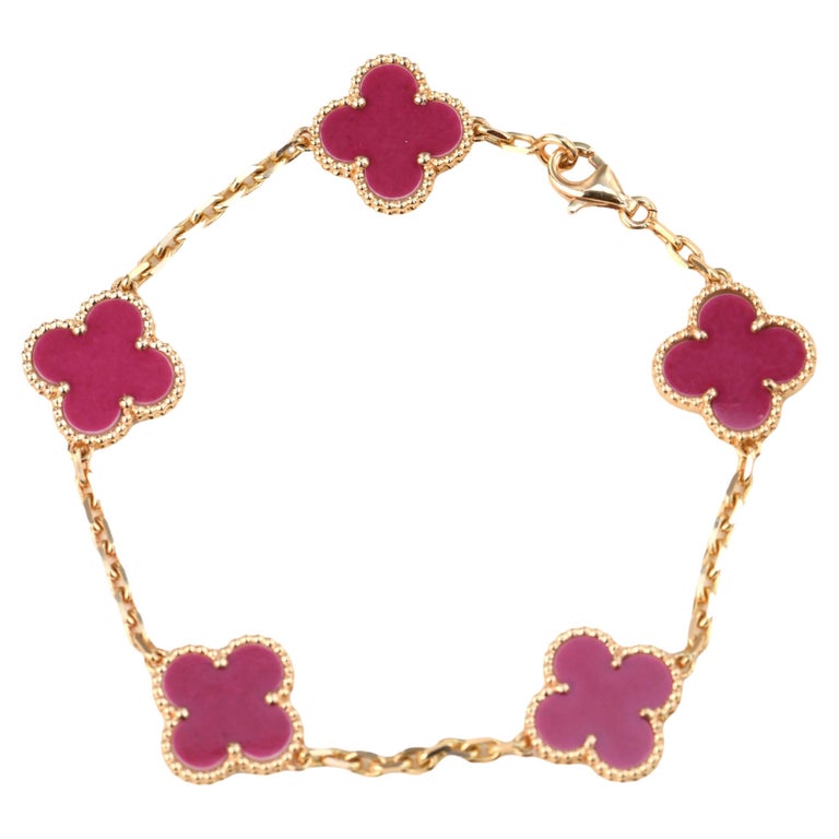 Van Cleef and Arpel Raspberry Pink Sèvres Porcelain 18k Pink Gold ...