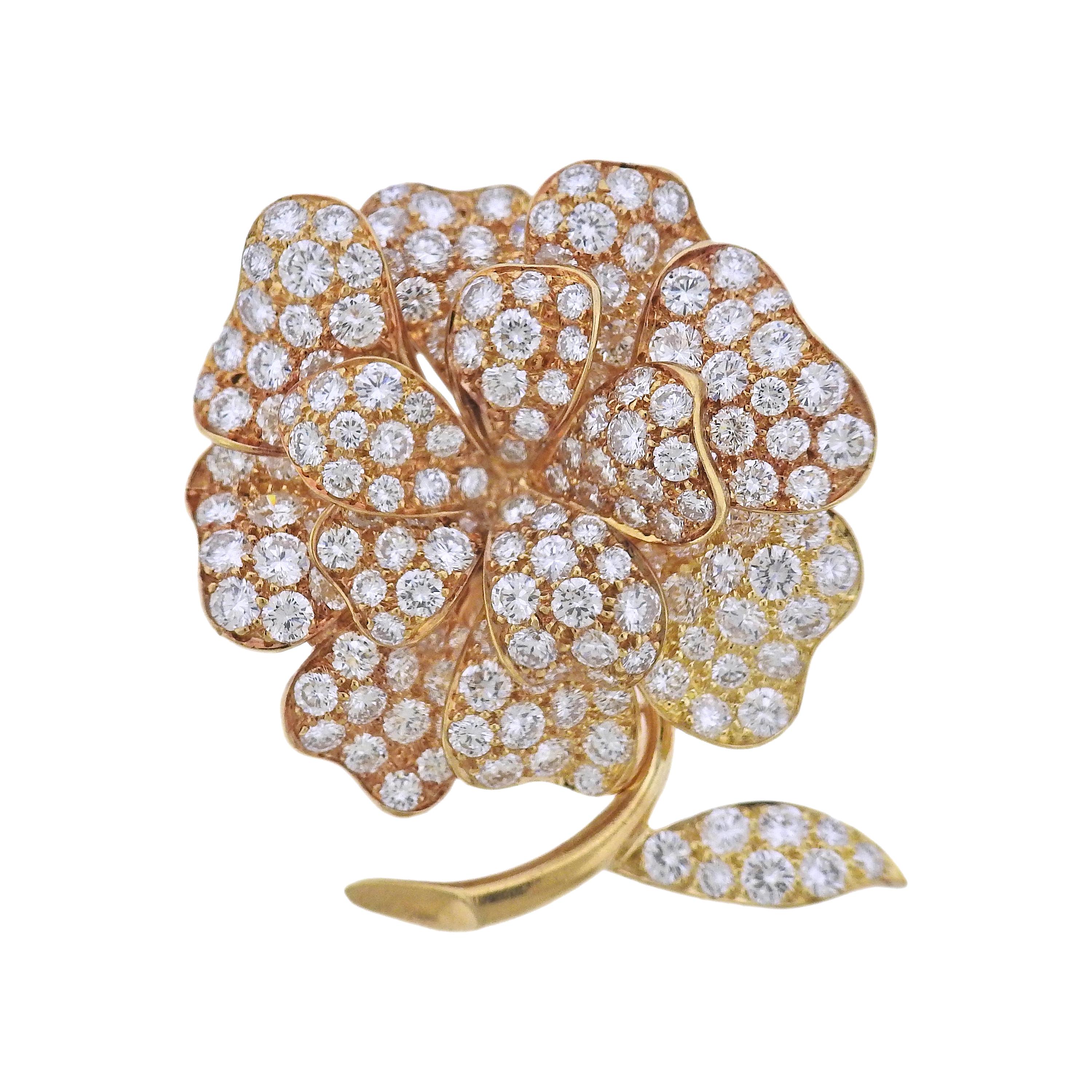 An Exquisite Van Cleef and Arpels Flower Brooch at 1stDibs