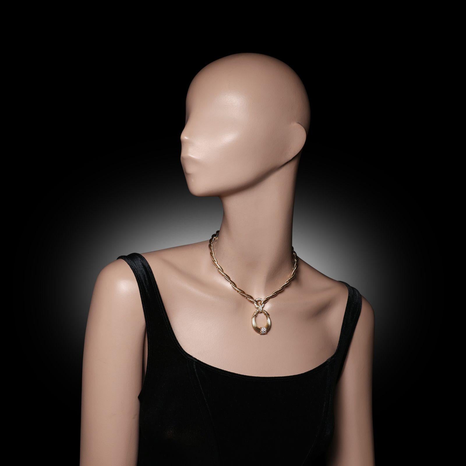 Van Cleef Arpels 18ct Yellow Gold And Diamond Necklace Circa 1970s For ...