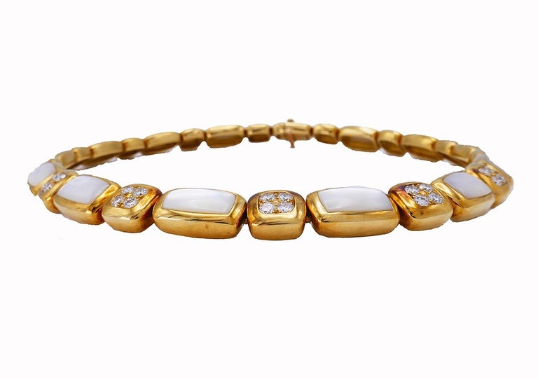 Van Cleef and Arpels 18k Gold Necklace and Bracelet Set Vintage For ...