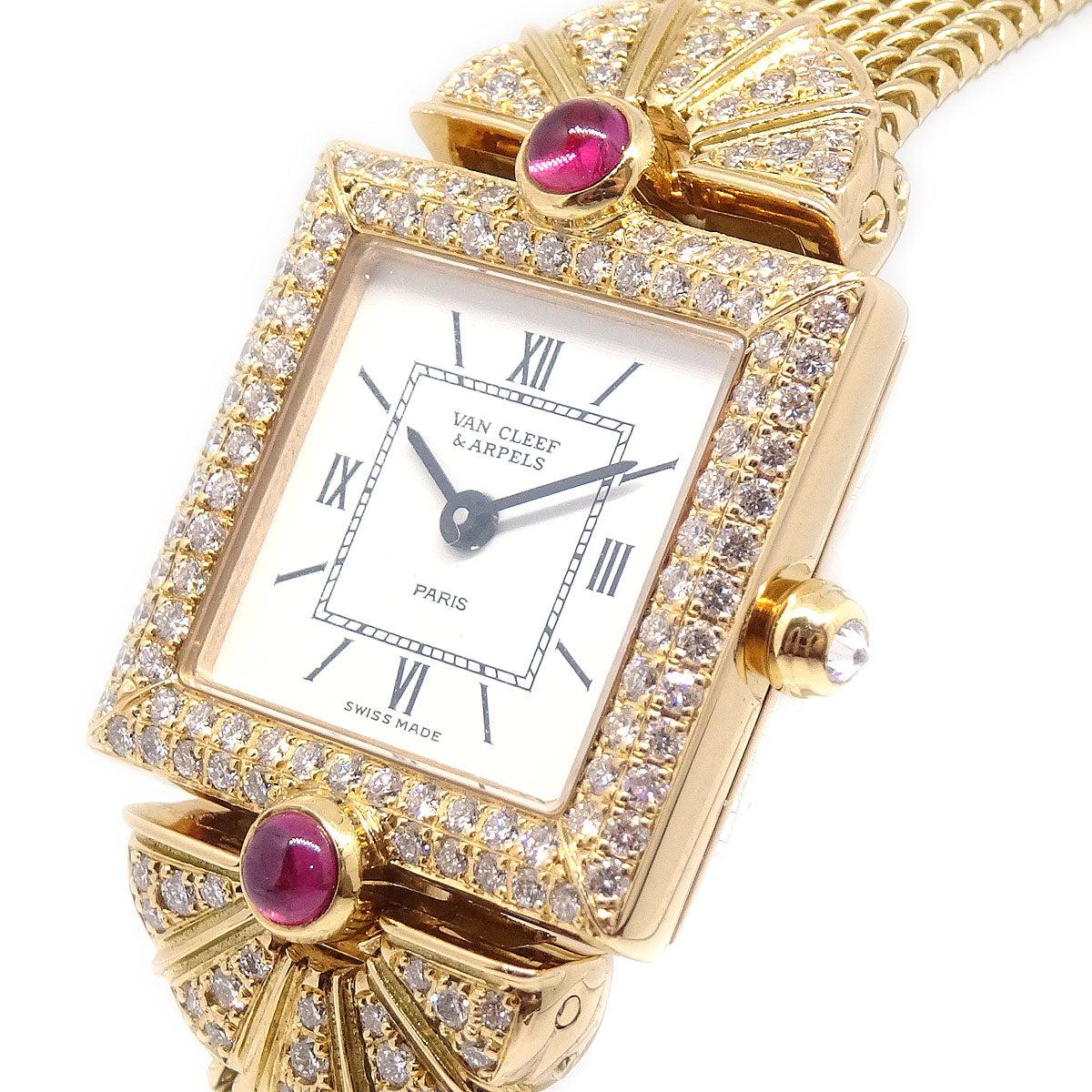 VAN CLEEF and ARPELS 18K Yellow Gold Diamond Watch at 1stDibs | van ...