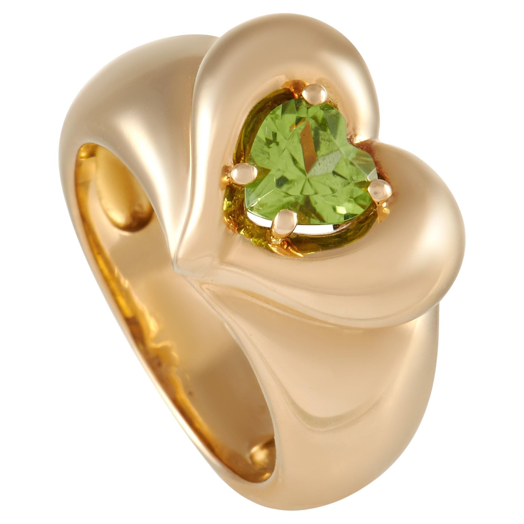 Van Cleef and Arpels Heart Shaped Coral Gold Ring at 1stDibs