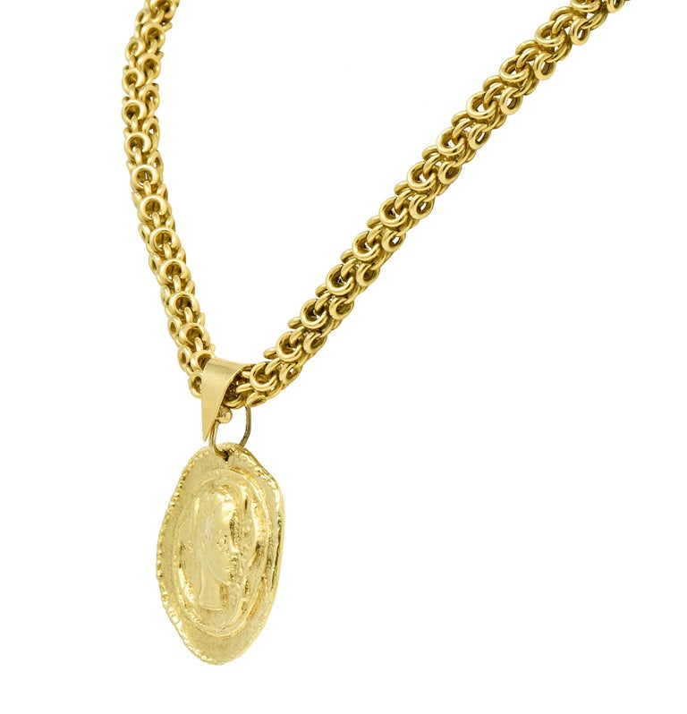 Van Cleef and Arpels Ancient Pendant 18 Karat Gold Artemis Greek ...