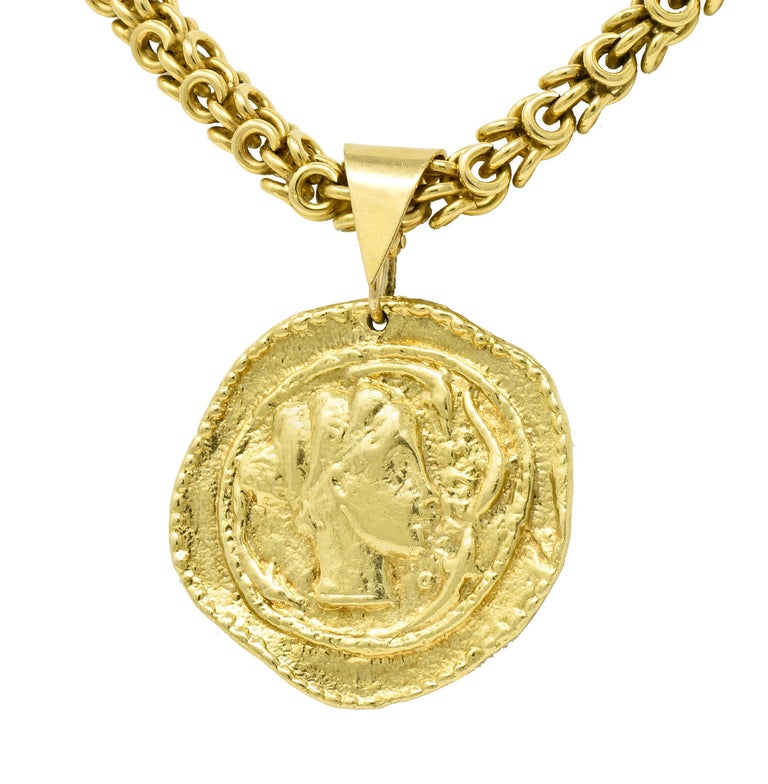 Van Cleef and Arpels Ancient Pendant 18 Karat Gold Artemis Greek ...