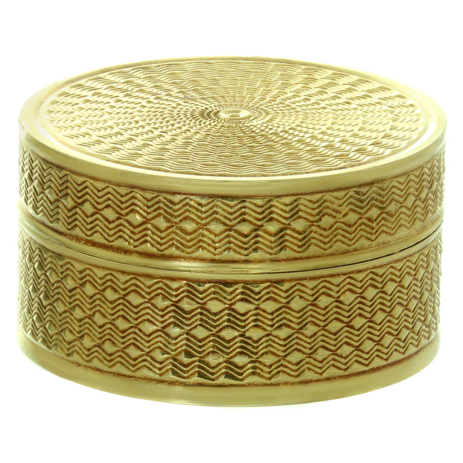 Van Cleef and Arpels Antique Yellow Gold Handcrafted Pill Box For Sale ...