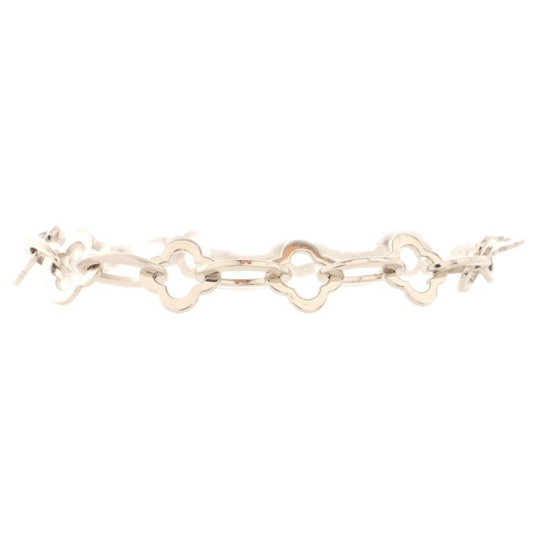 Van Cleef and Arpels Byzantine Alhambra Chain Link Bracelet 18k White ...