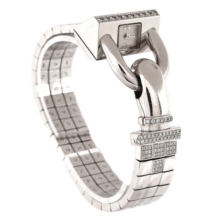 Van Cleef and Arpels Cadenas Quartz Watch White Gold with Diamond Bezel ...