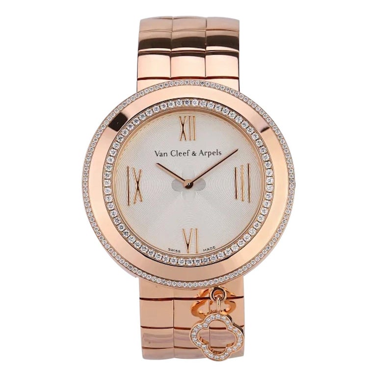 Van Cleef and Arpels Charms Rose Gold Diamond Quartz Watch VCARN5LF00 ...