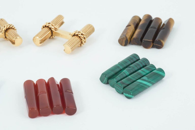 Van Cleef and Arpels, Colored Stone Baton Set in 18 Carat Gold, circa ...