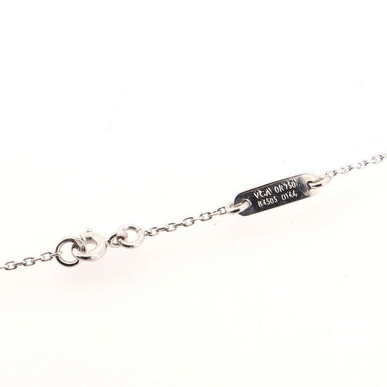 Van Cleef and Arpels Cross Pendant Necklace 18K White Gold and Diamonds ...