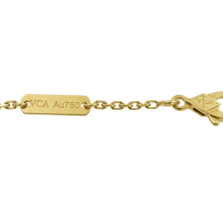 Van Cleef and Arpels Diamond Cross Pendant/ Necklace in 18k Yellow Gold ...