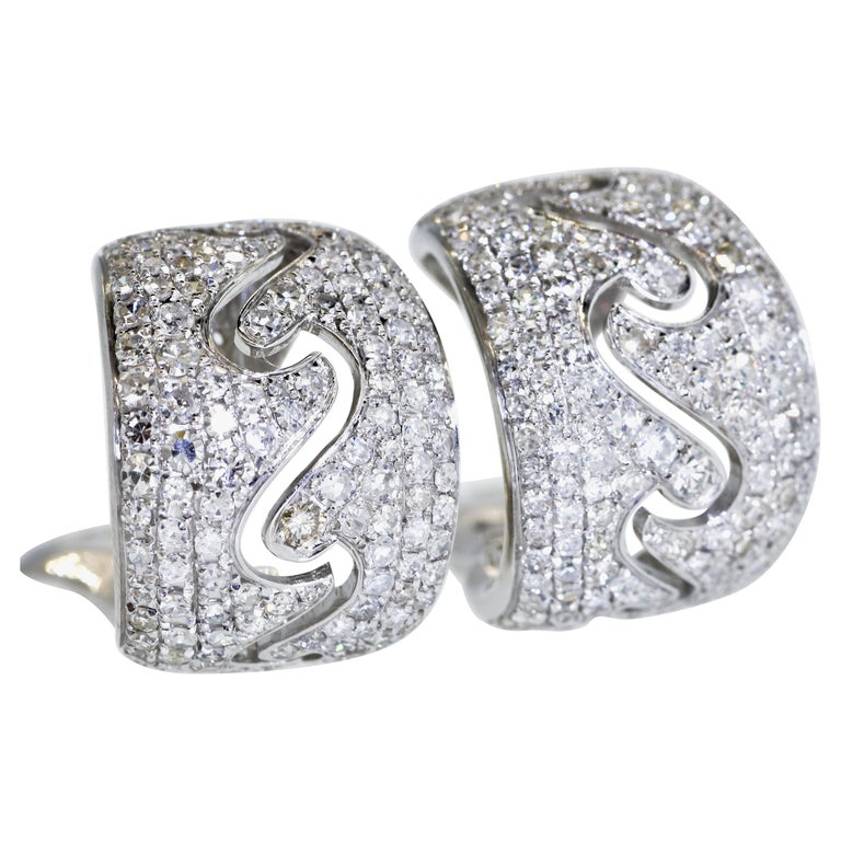 Van Cleef and Arpels Diamond Earrings, French at 1stDibs