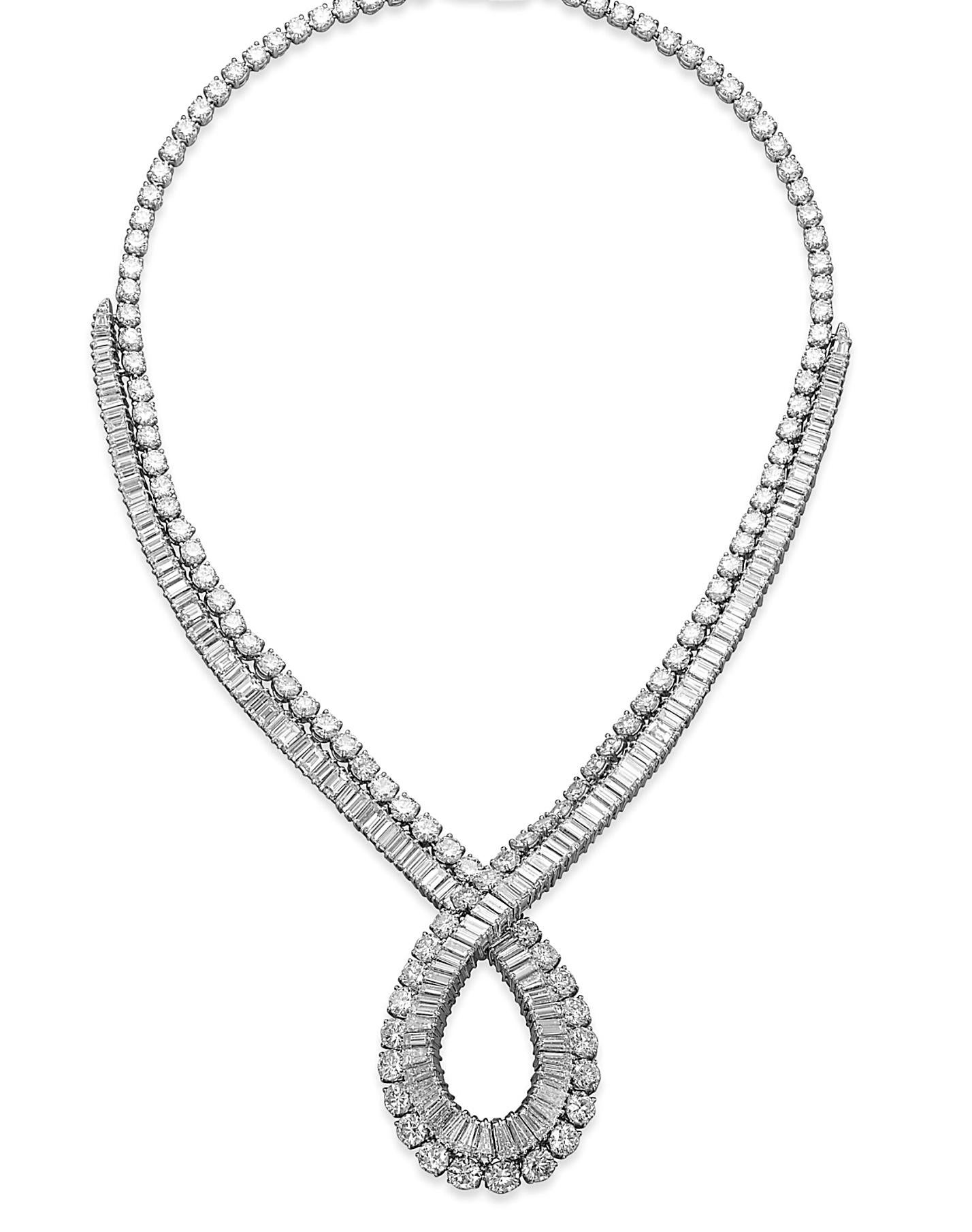 Van Cleef and Arpels Diamond Loop Necklace For Sale at 1stDibs | van ...