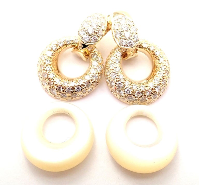 Van Cleef and Arpels Diamond Mother of Pearl Door Knocker Yellow Gold ...