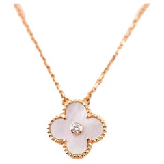 Van Cleef and Arpels Vintage Alhambra 20 Motifs Mother of Pearl Long ...