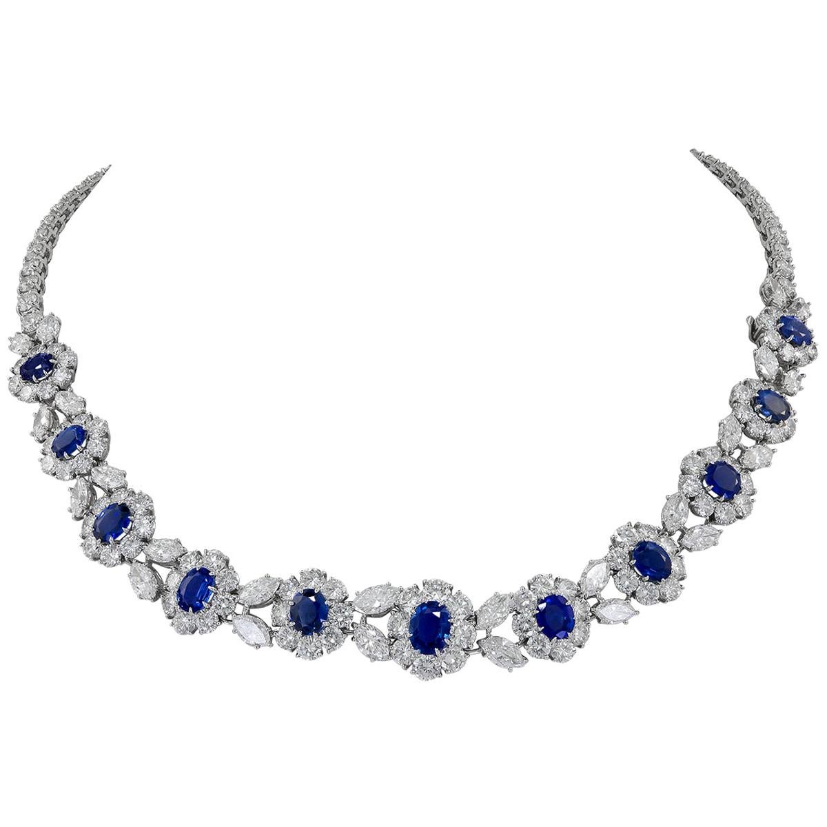 Van Cleef and Arpels Diamond Platinum Necklace at 1stDibs