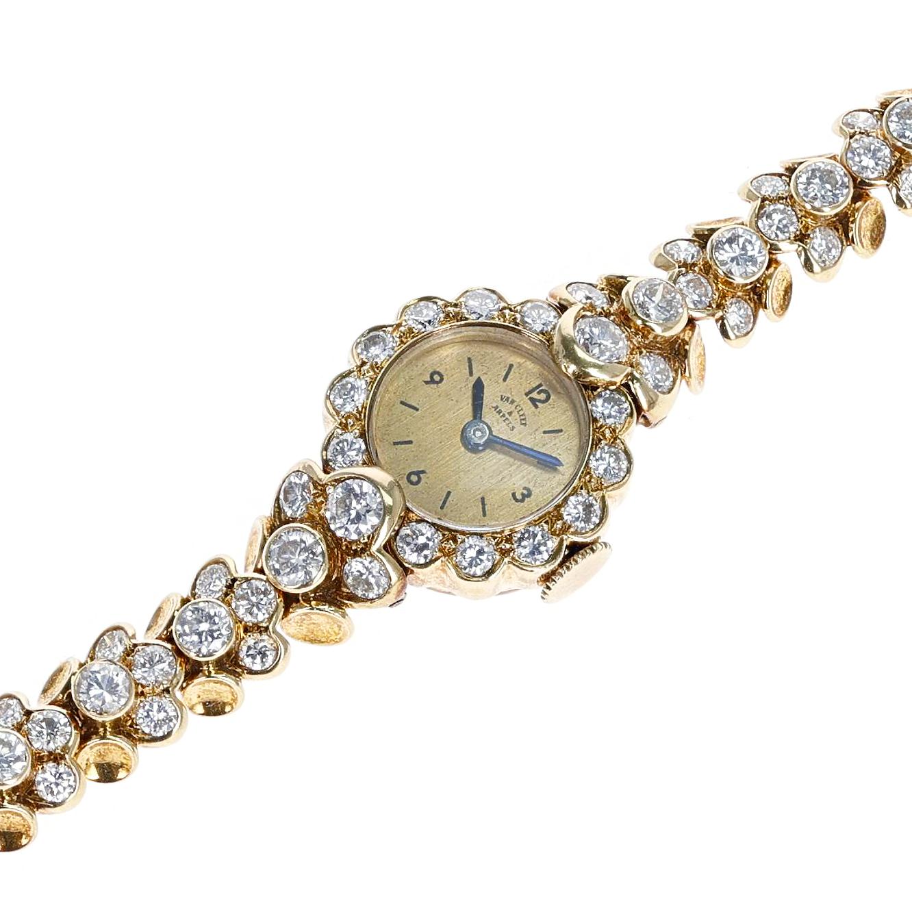 Van Cleef and Arpels Diamond Watch Bracelet For Sale at 1stDibs | van ...