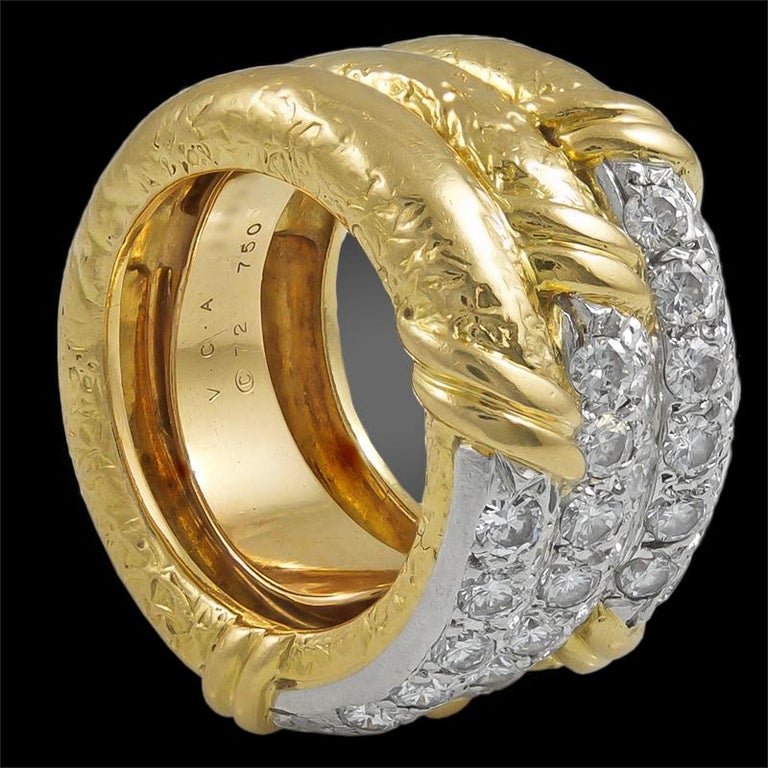 Van Cleef and Arpels Diamond Wedding Band For Sale at 1stDibs