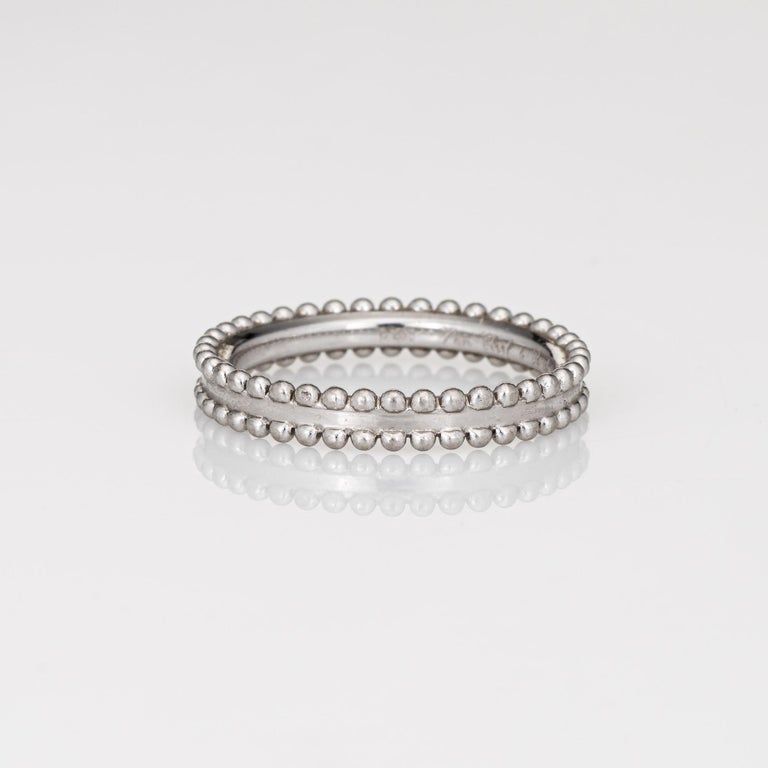 Van Cleef and Arpels Estelle Wedding Band Platinum Estate Ring For Sale ...