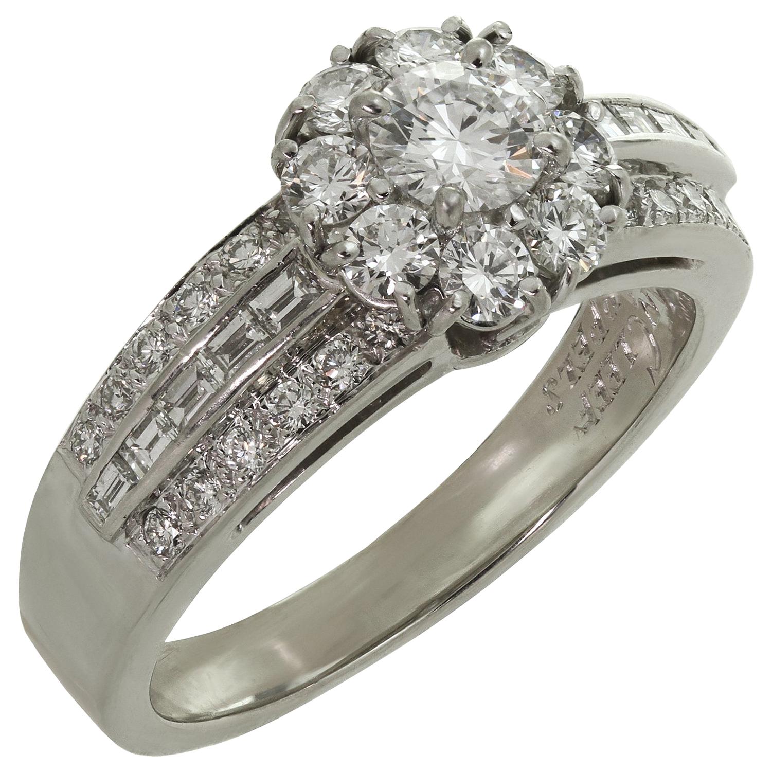 VAN CLEEF and ARPELS Gold and Diamond Cluster "Fleurette" Ring at 1stDibs