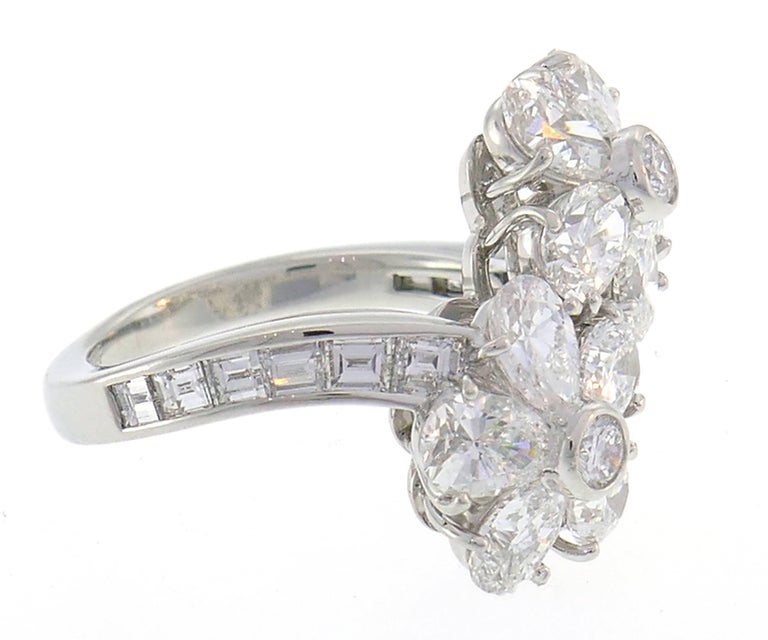 Van Cleef and Arpels Fleurette Diamond Platinum Ring VCA at 1stDibs ...