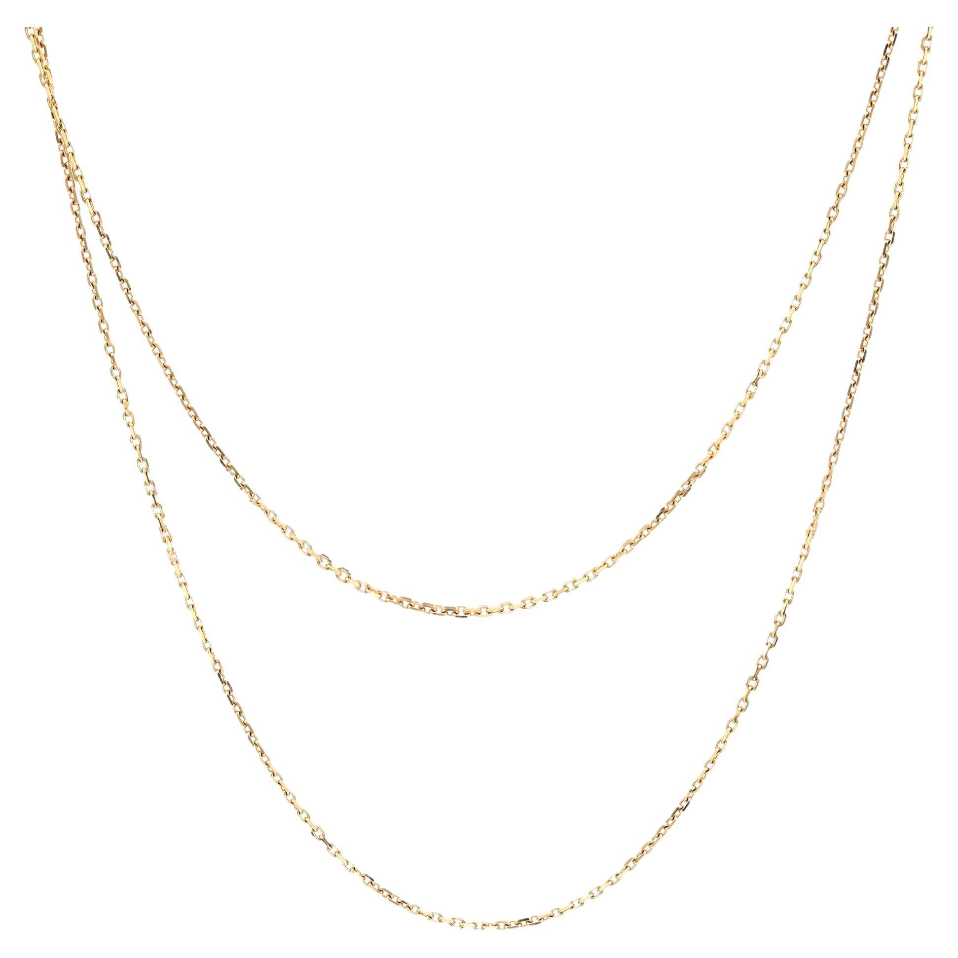 Van Cleef and Arpels French 18k yellow gold chain necklace at 1stDibs