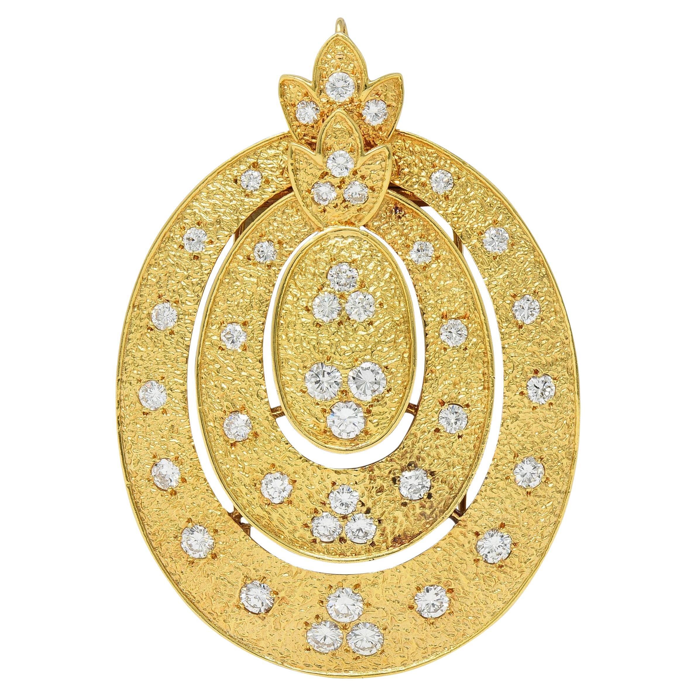 Van Cleef and Arpels Fairy Moon Stone VCA 18K YG Brooch at 1stDibs ...