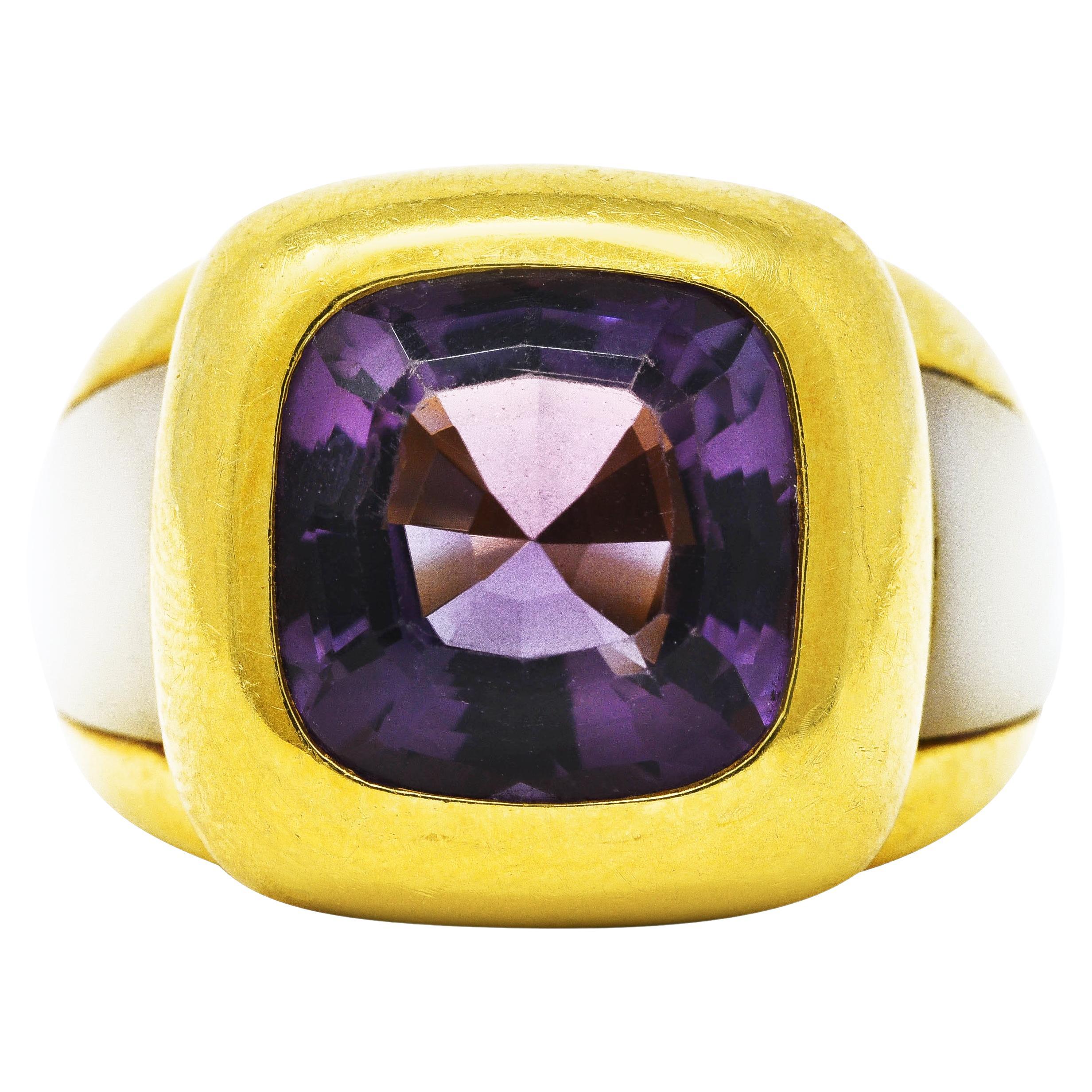 Van Clef and Arpels Mother of Pearl Ring at 1stDibs