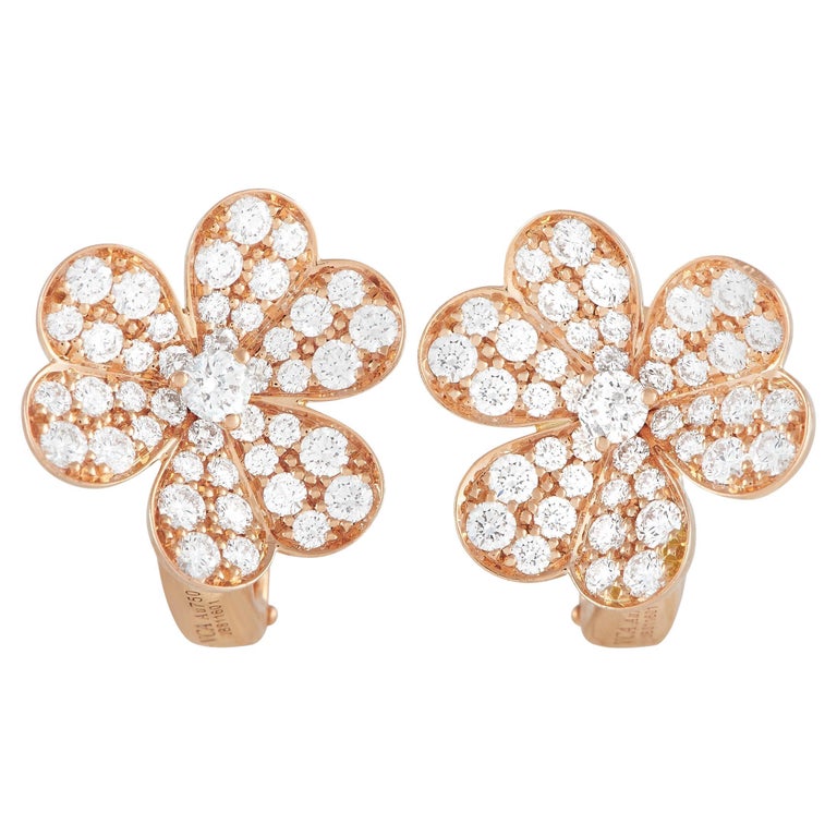 Van Cleef and Arpels Frivole 18k Rose Gold 1.65ct Diamond Small Model ...