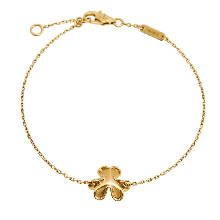 Van Cleef and Arpels Frivole Diamond 18k Yellow Gold Bracelet at ...