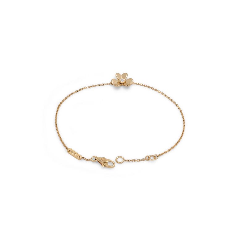 Van Cleef and Arpels Frivole Yellow Gold and Diamond Bracelet, Mini ...