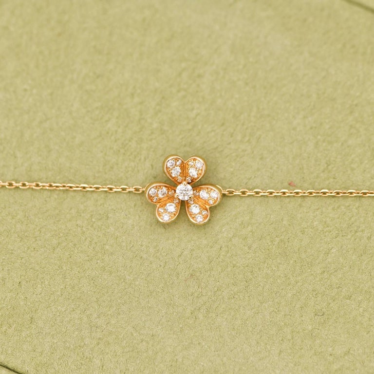 Van Cleef and Arpels Frivole Yellow Gold Diamond Frivole Bracelet For ...