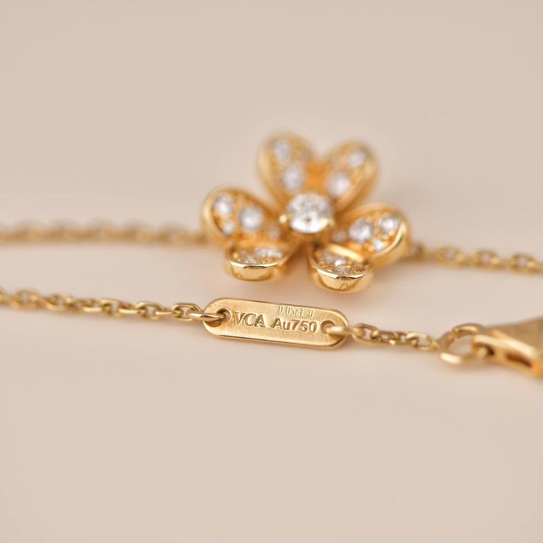 Van Cleef and Arpels Frivole Yellow Gold Diamond Frivole Bracelet For ...