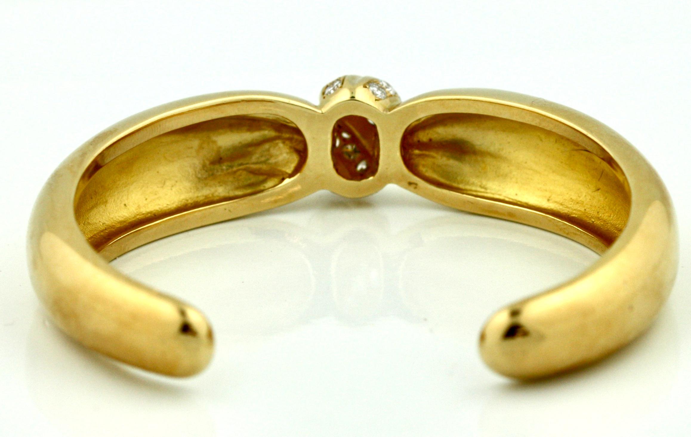 Van Cleef and Arpels Gold and Diamond Bangle-Bracelet For Sale at ...