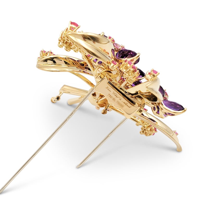 Van Cleef and Arpels 'Hawaii Bouquet' Pink Sapphire and Amethyst Brooch ...