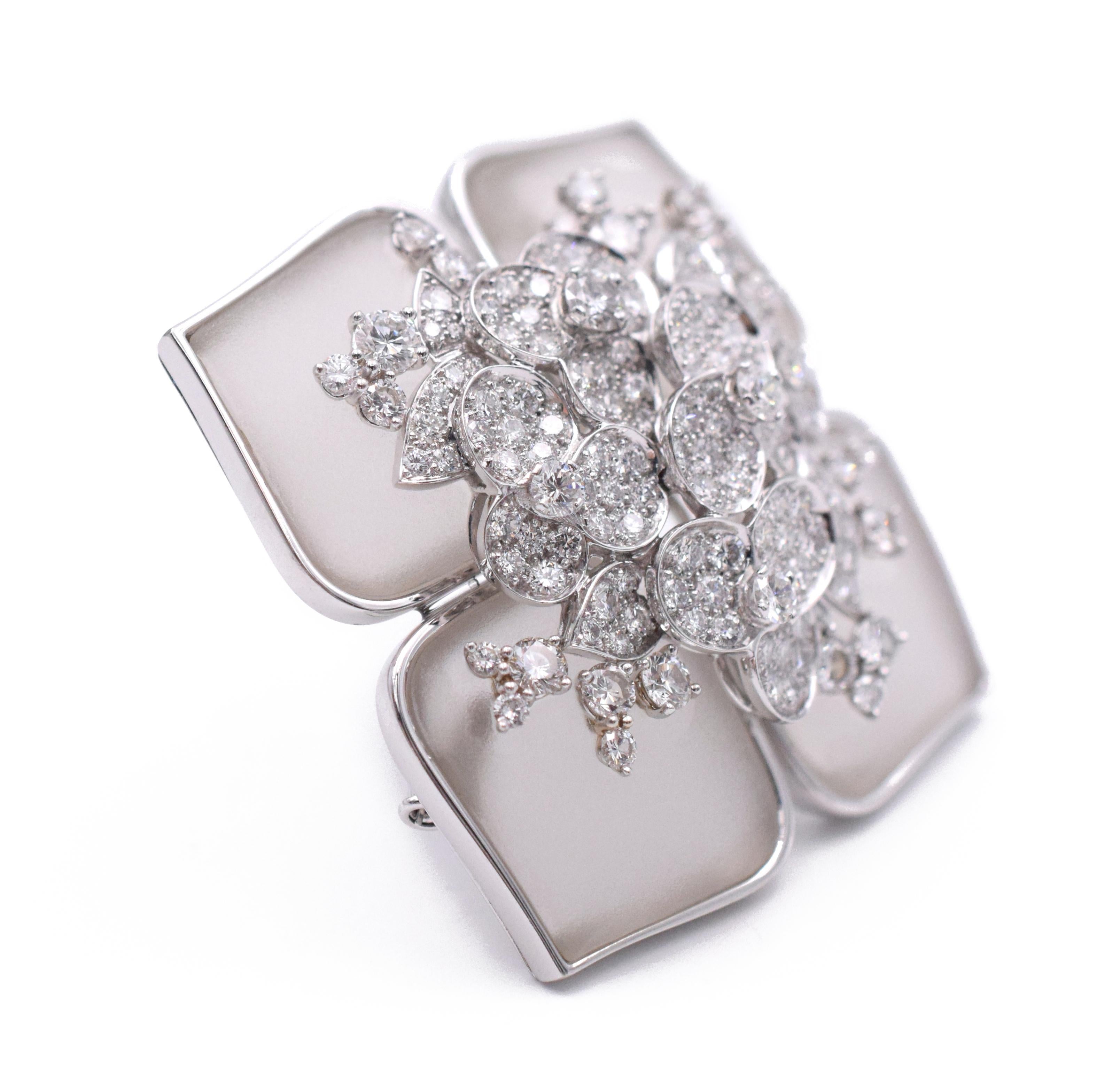 Van Cleef and Arpels "Hellebore" Diamond Brooch For Sale at 1stDibs ...