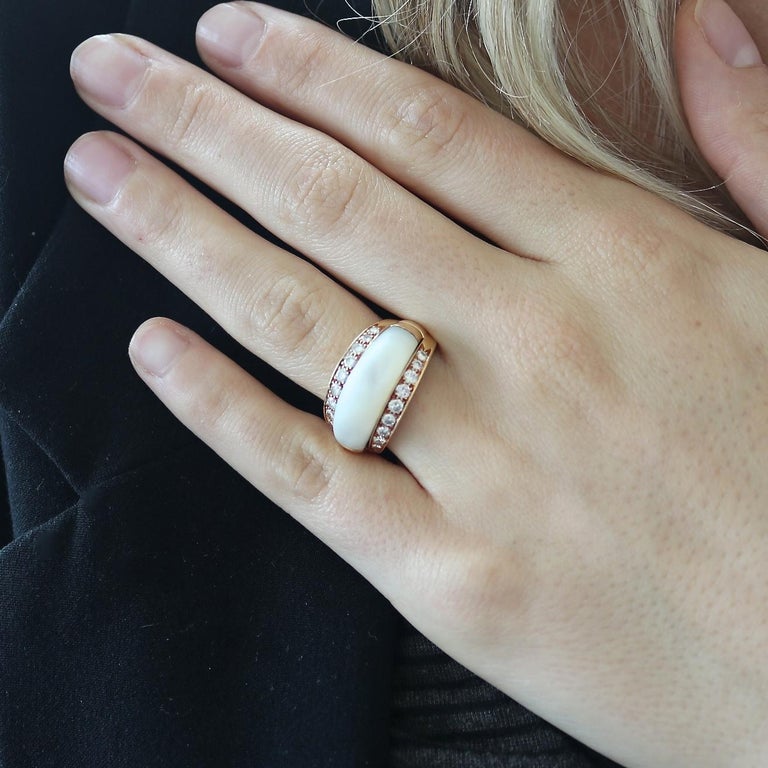 Van Cleef and Arpels Interchangeable Gemstone Diamond Gold Ring at ...