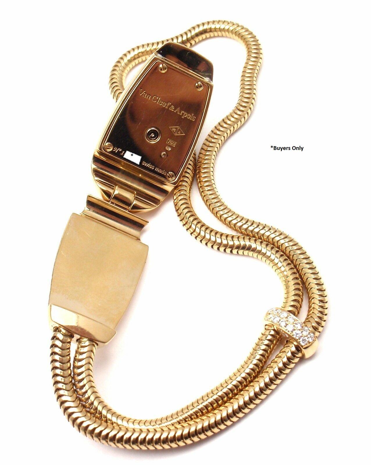 Van Cleef and Arpels Ladies Yellow Gold Diamond Cadenas Serti Quartz ...